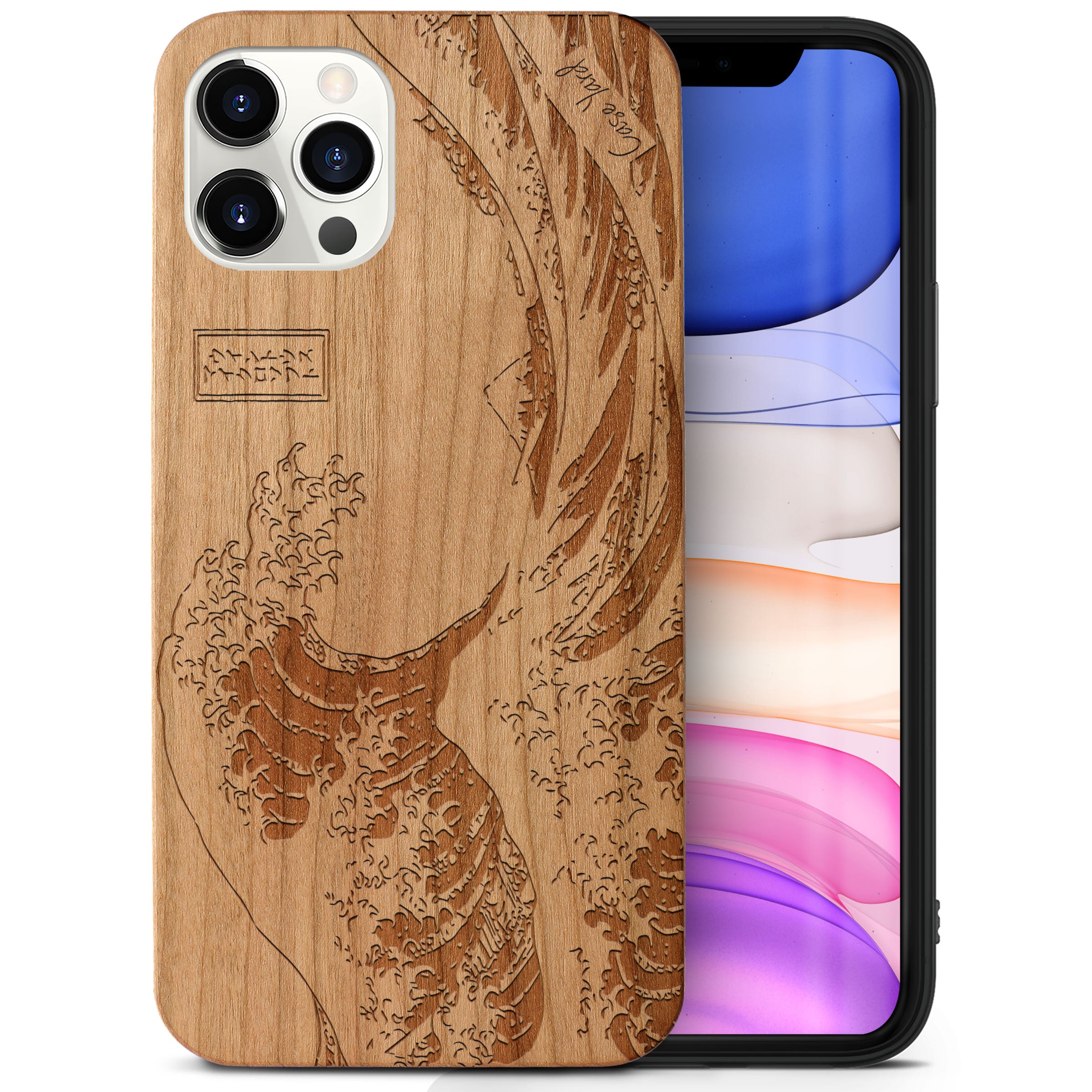 Great Wave Wooden Laser Engraved Phone Case – Case Yard USA